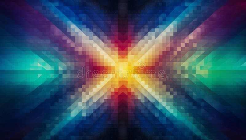 Pixel Art Clean Vivid Colors Abstract Pattern Geometric Shapes. Stock ...