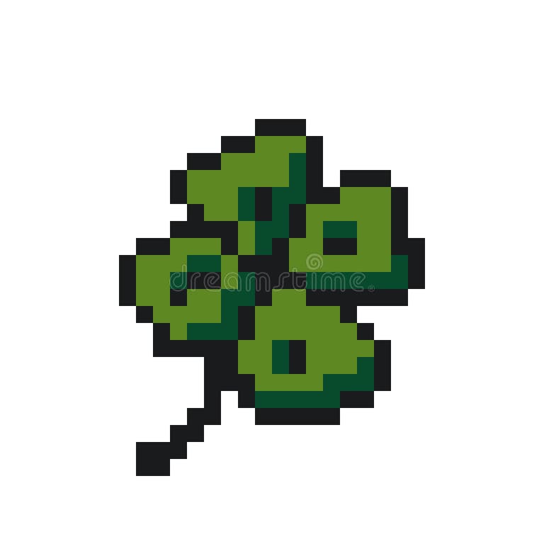 Clover Pixel Art Stock Illustrations – 58 Clover Pixel Art Stock ...
