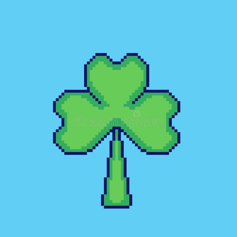 Pixel Art Clover Leaf Game Asset Design Stock Illustrations – 9 Pixel ...