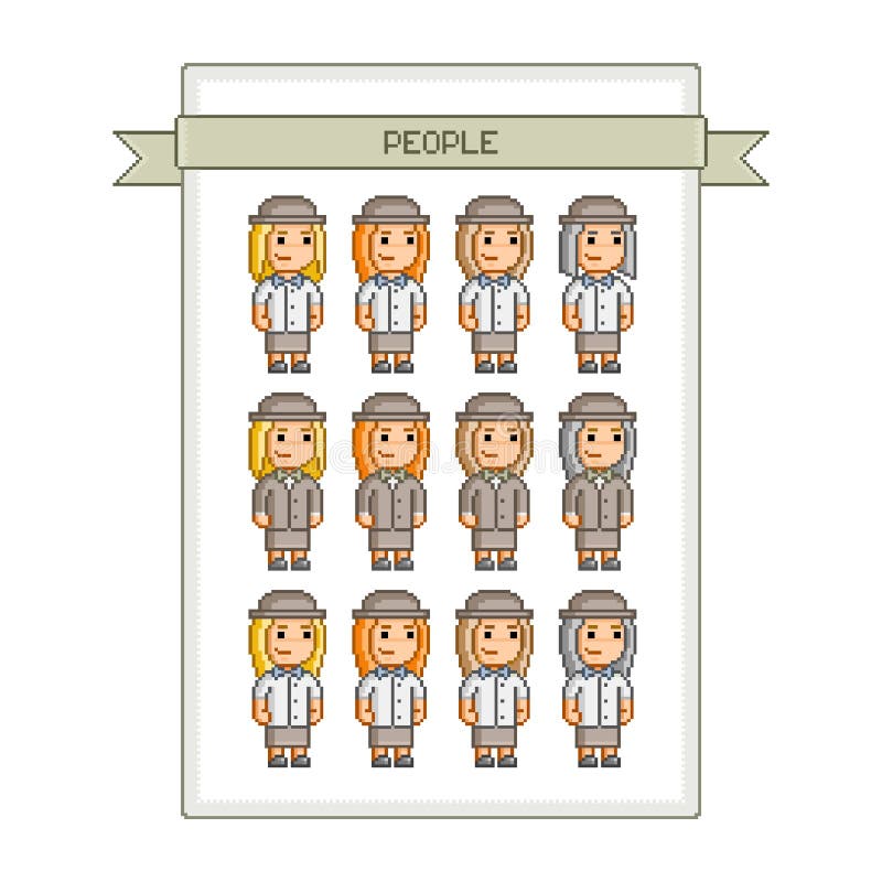 Pixel Art People Stock Illustrations – 2,045 Pixel Art People Stock ...