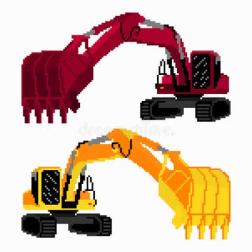 Bulldozer Pixel Art Stock Illustrations – 48 Bulldozer Pixel Art Stock ...