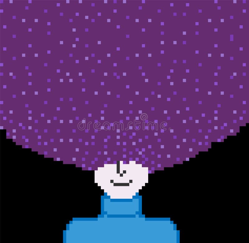 Pixel Art of Conceptual Cosmos Face Concept Background Element ...