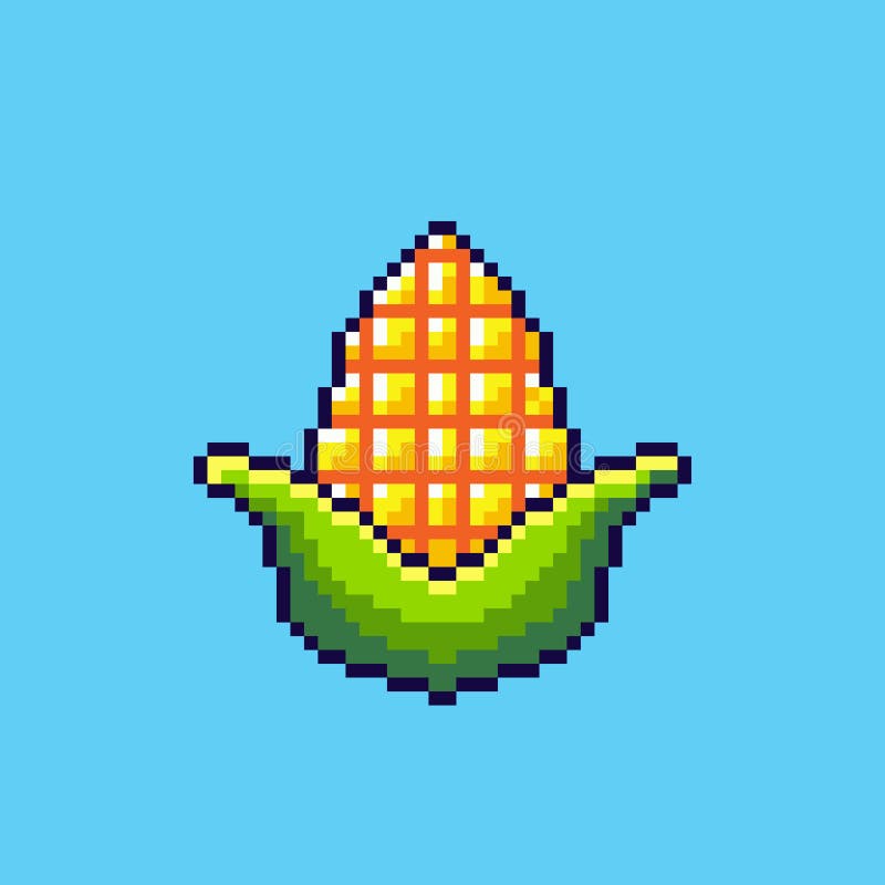Pixel Art Corn Game Asset Design Stock Vector - Illustration of farm ...