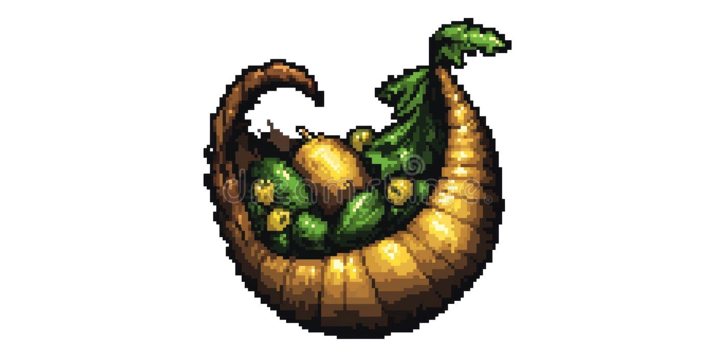 Pixelated Cornucopia Stock Illustrations – 5 Pixelated Cornucopia Stock ...