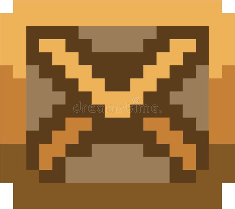 Pixel Art Crate. Vector Illustration Decorative Design Stock Vector ...
