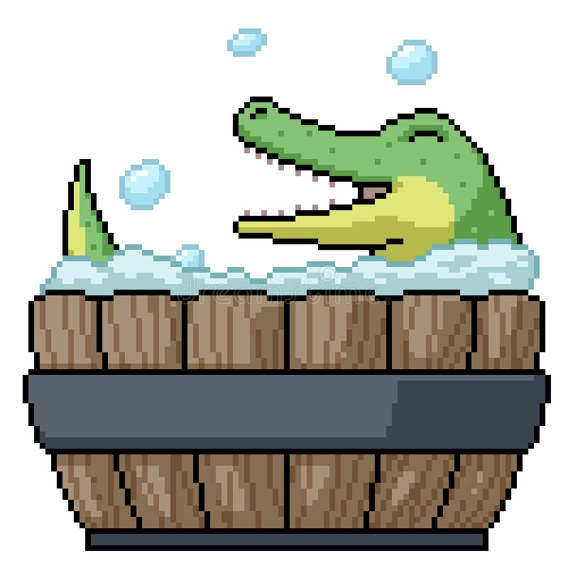 Vector Pixel Art Alligator Stock Illustrations – 31 Vector Pixel Art ...