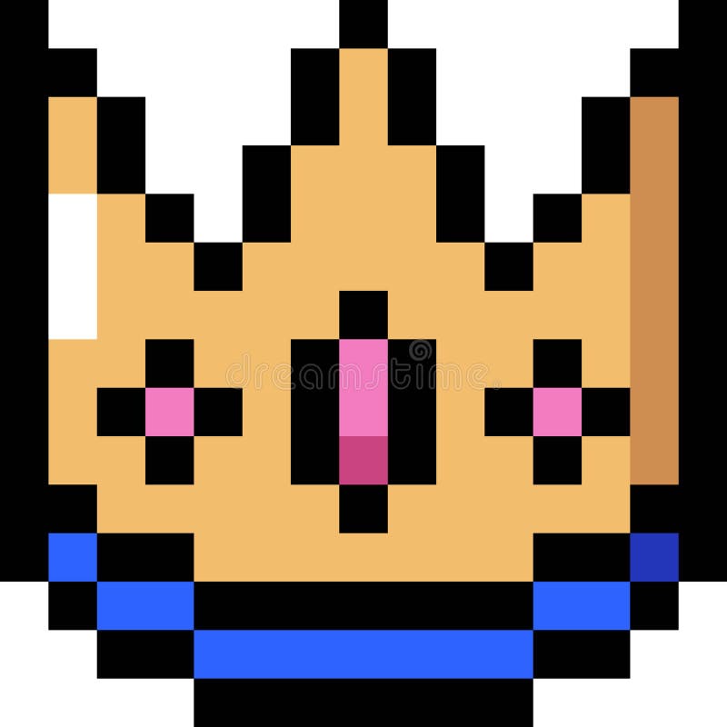 Pixel Art Crown stock vector. Illustration of game, retro - 347048260