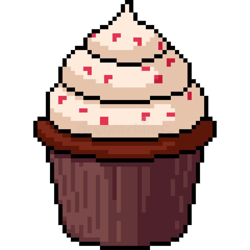 Minecraft Cupcake Pixel Art Cupcake Pixel Art Vectors & Illustrations