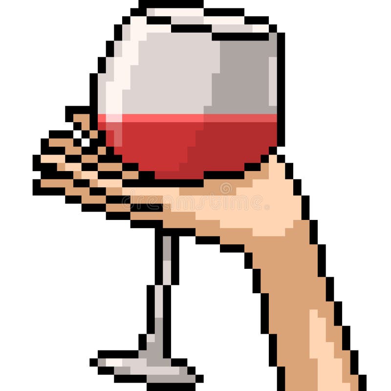 Wine Glass Red Wine Pixel Art Stock Illustrations – 46 Wine Glass Red ...