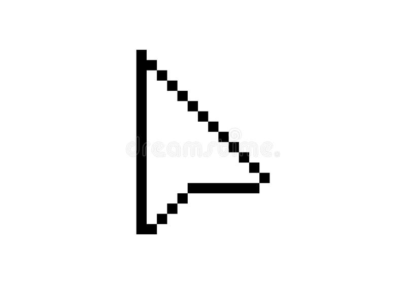 Pixel Art Cursor Arrow Icon Stock Vector - Illustration of shape, white ...