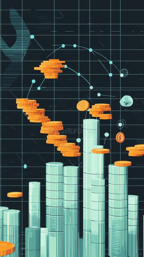 Pixel Art Debt-to-equity Ratio Graph in a Retro Aesthetic. Stock ...