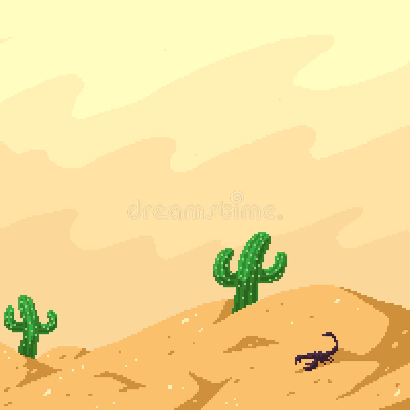 Pixel Art Desert Sand Scorpion Stock Vector - Illustration of scorpion ...