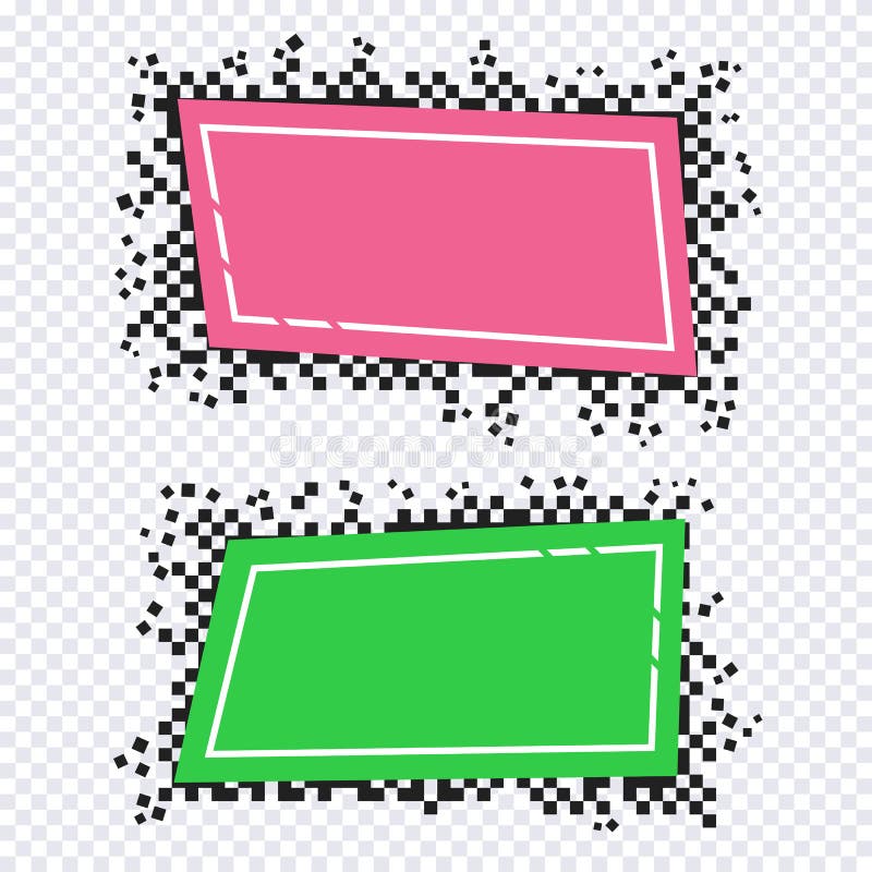 Pixel Art Design of Banners Stock Vector - Illustration of particles ...