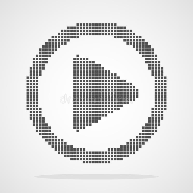Pixel Art Design of Play Button. Vector Illustration Stock Illustration ...
