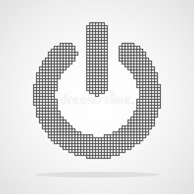 Pixel Art Design of Power Button. Vector Illustration Stock ...