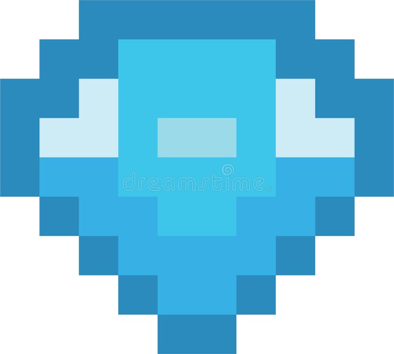 Pixel Art Diamond. Vector Illustration Decorative Design Stock Vector ...