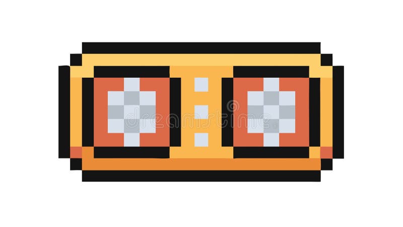 Pixel Art Digital Display with Error Segments, Vector Design Generative ...