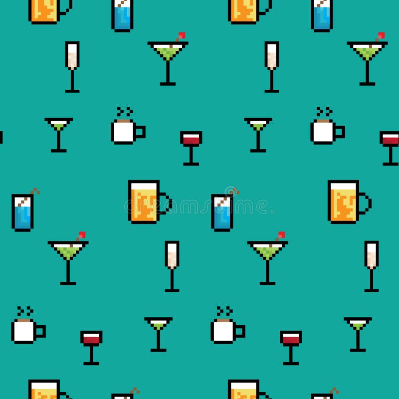 Pixel Art Beer Glass Stock Illustrations – 299 Pixel Art Beer Glass ...