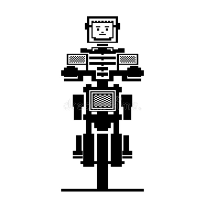 Pixel art driver man stock illustration. Illustration of diagram ...