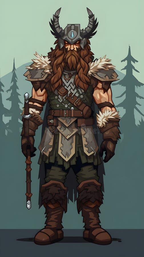 Pixel Druid for 8-bit Video Games Stock Vector - Illustration of ...