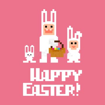 Pixel art easter stock illustration. Illustration of ears - 29667409