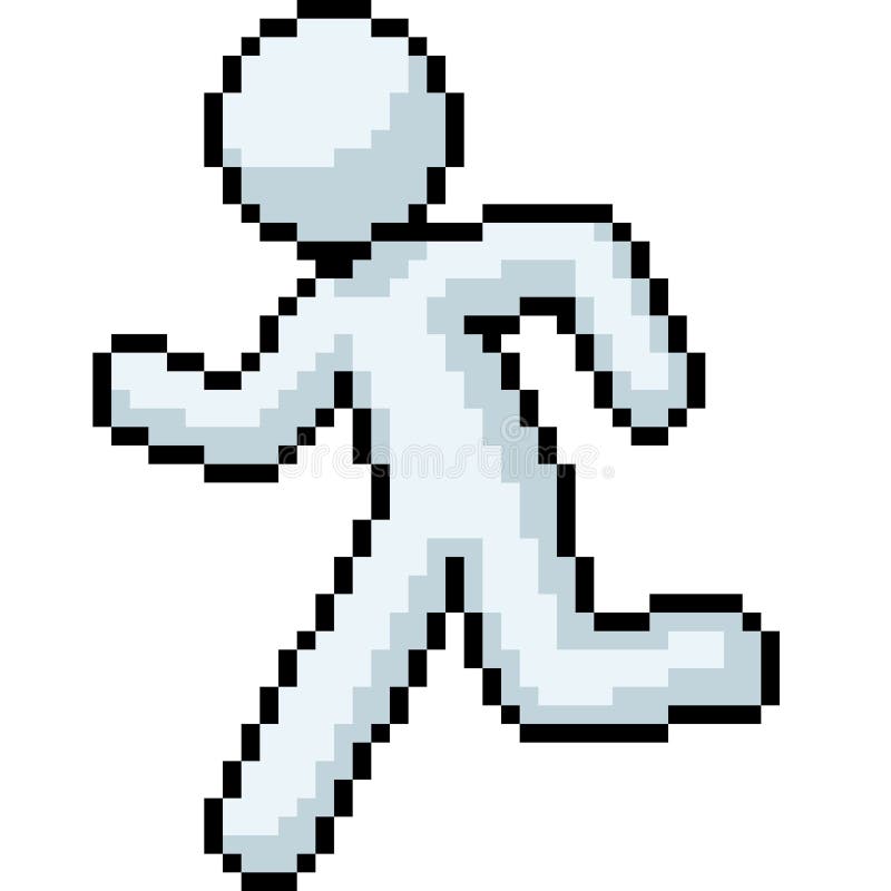 Pixel Emergency Exit Sign. Vector Illustration Stock Vector ...