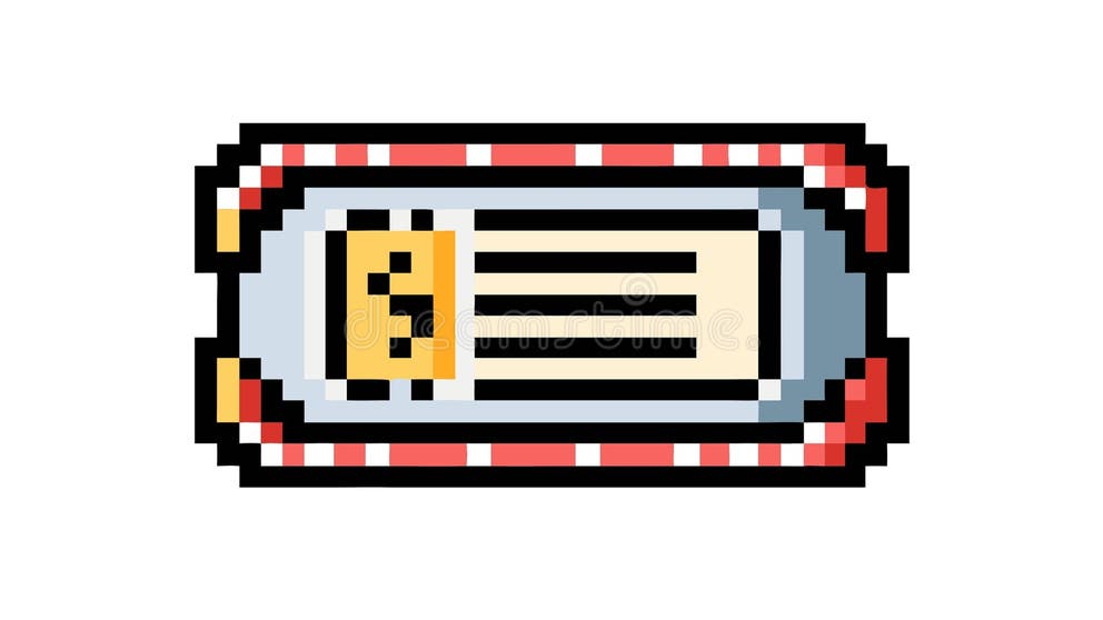Pixel Art Ticket Stock Illustrations – 330 Pixel Art Ticket Stock ...
