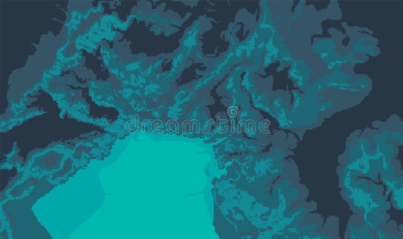 Pixel Art Evil Blue Sky. Cloudy Sky Retro Vector Illustration. Stock ...