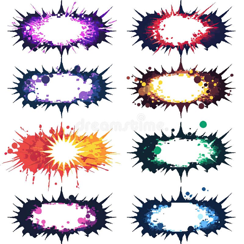 Pixel Art Explosion Magical Blast, 8bit 16bit Isolated Retro RPG Video ...