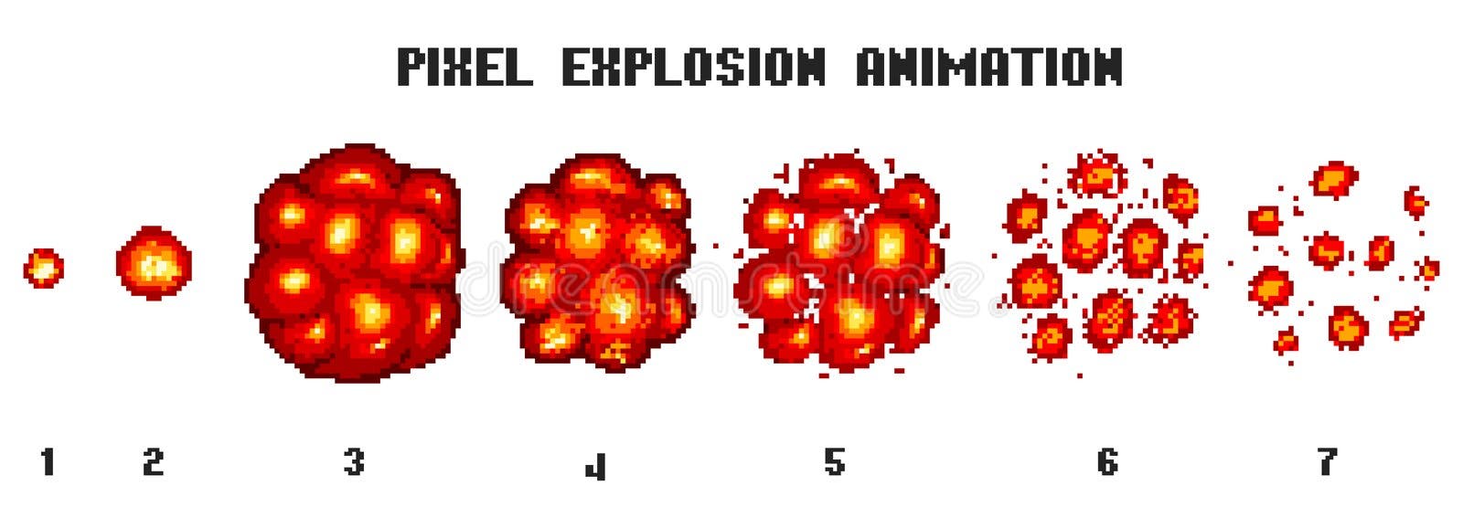 Pixel Explosions Stock Illustrations – 72 Pixel Explosions Stock ...