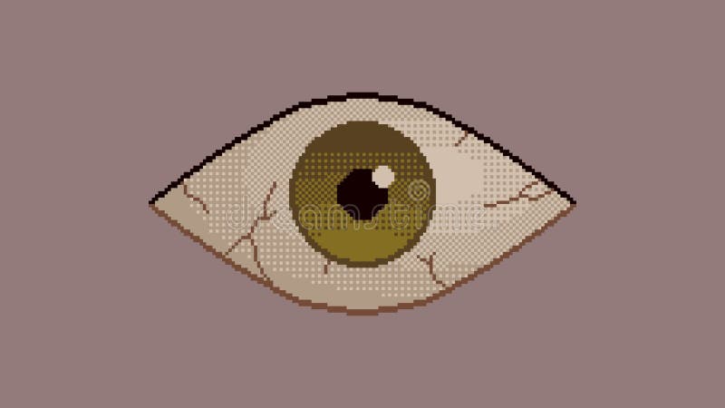 Pixel Art Eye. 8-bit Retro Video Game Style. Vector Illustration. Stock ...