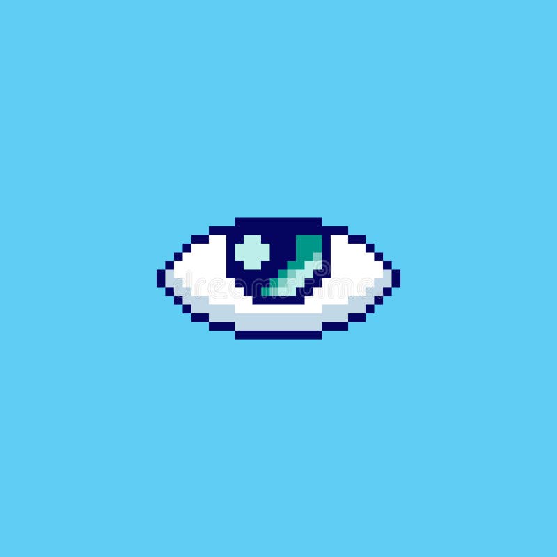 Pixel Art Eye Game Asset Design Stock Vector - Illustration of style ...