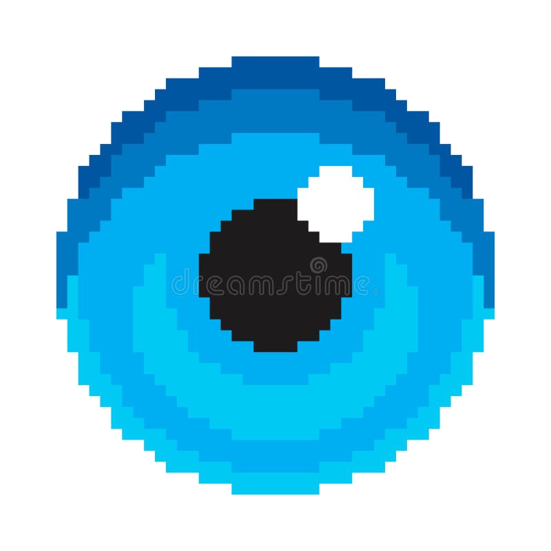 Pixel Art Eye Iris. Vector Illustration. Stock Vector - Illustration of ...