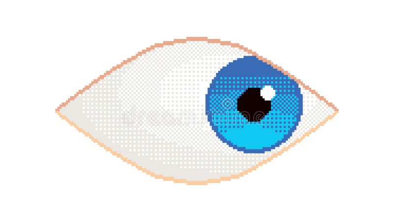 Pixel Art Eye Looking Around - Looping Animation. Stock Footage - Video ...