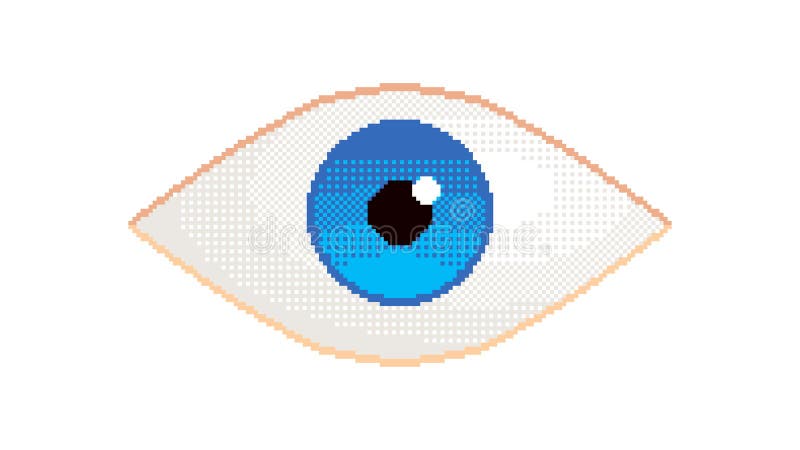 Pixel Art Eye. Vector Illustration. Stock Vector - Illustration of icon ...