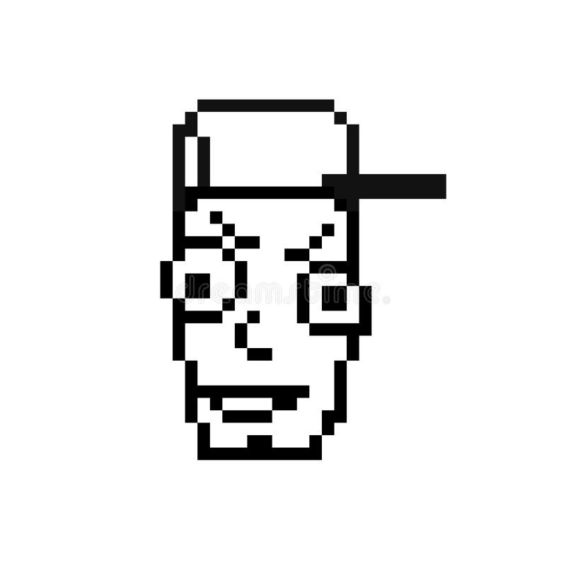 The Face of a Rapper with Tattoos. Creative Vector Illustration ...