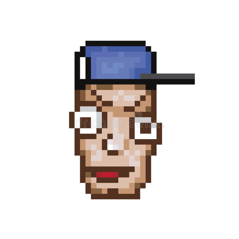 The Face of a Rapper with Tattoos. Creative Vector Illustration ...