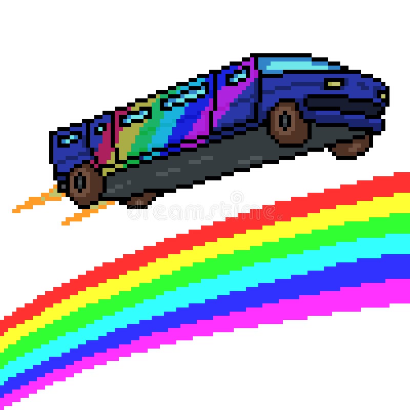 Pixel Art Fantasy Flying Limousine Stock Vector - Illustration of ...