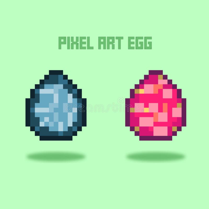 Fantasy Monster Pixel Eggs Set Magical Dragon or Dinosaur Pixel Egg 8 ...