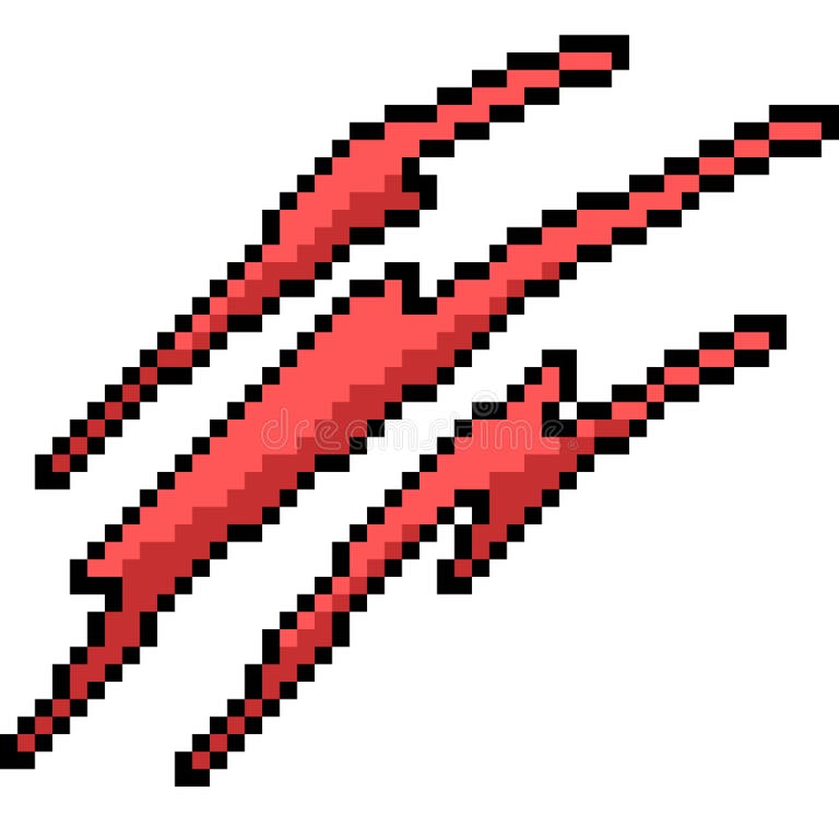 Pixel Art Fantasy Scratch Effect Stock Vector - Illustration of doodle ...