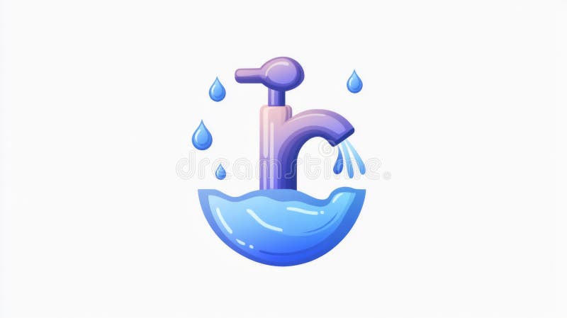 Pixel Art Faucet with Water Drops Illustration Stock Illustration ...