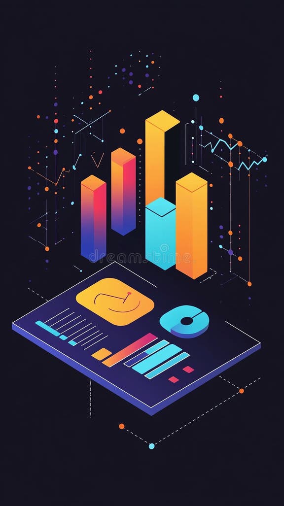 Pixel Art Financial Data Visual for a Startup Pitch Deck. Stock ...