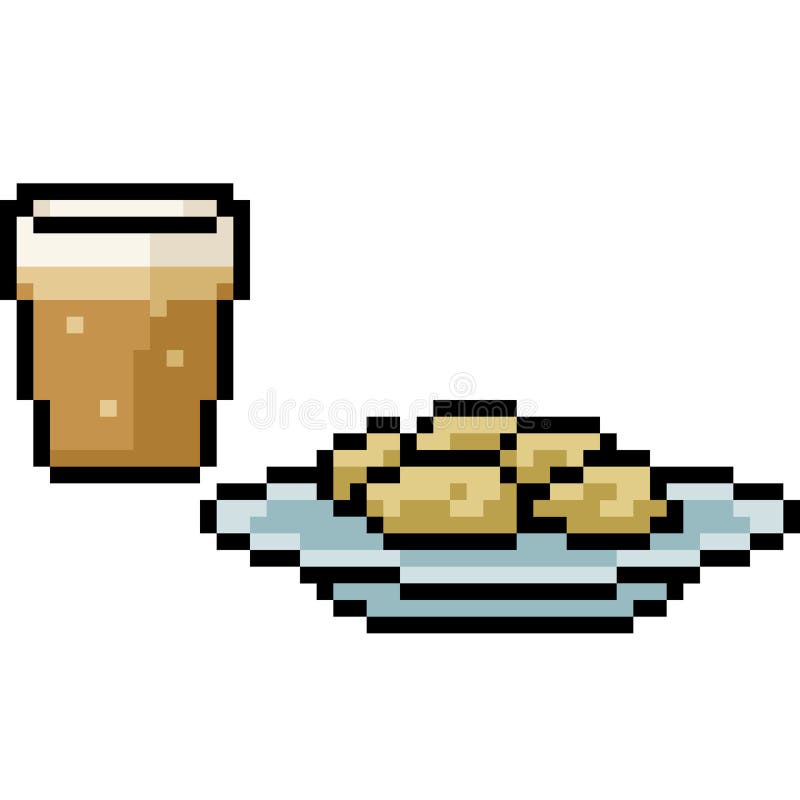 Pixel art food snack meal stock vector. Illustration of delicious ...