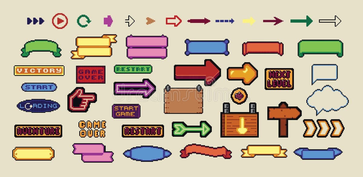 Pixel Art Buttons Pixel Stock Illustrations – 719 Pixel Art Buttons ... Pixel Art Buttons Pixel Stock Illustrations – 719 Pixel Art Buttons ...