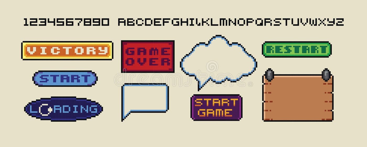 Ui Game Buttons Pixel Stock Illustrations – 123 Ui Game Buttons Pixel ...