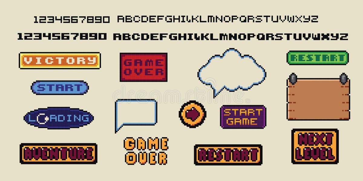 Pixel Art Frame Banner Stock Illustrations – 3,127 Pixel Art Frame ...