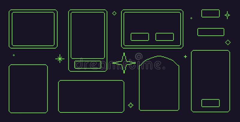Pixel Art Frames Stock Illustrations – 484 Pixel Art Frames Stock ...