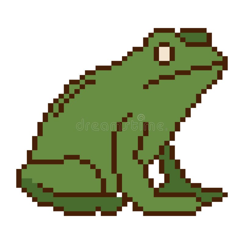 8 Bit Pixel Frog. Animals in Vector Stock Vector - Illustration of ...