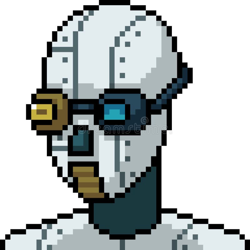 Pixel Art Future Robot Machine Stock Vector - Illustration of pixel ...