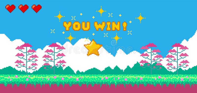 Pixel Game You Win Stock Illustrations – 81 Pixel Game You Win Stock ...